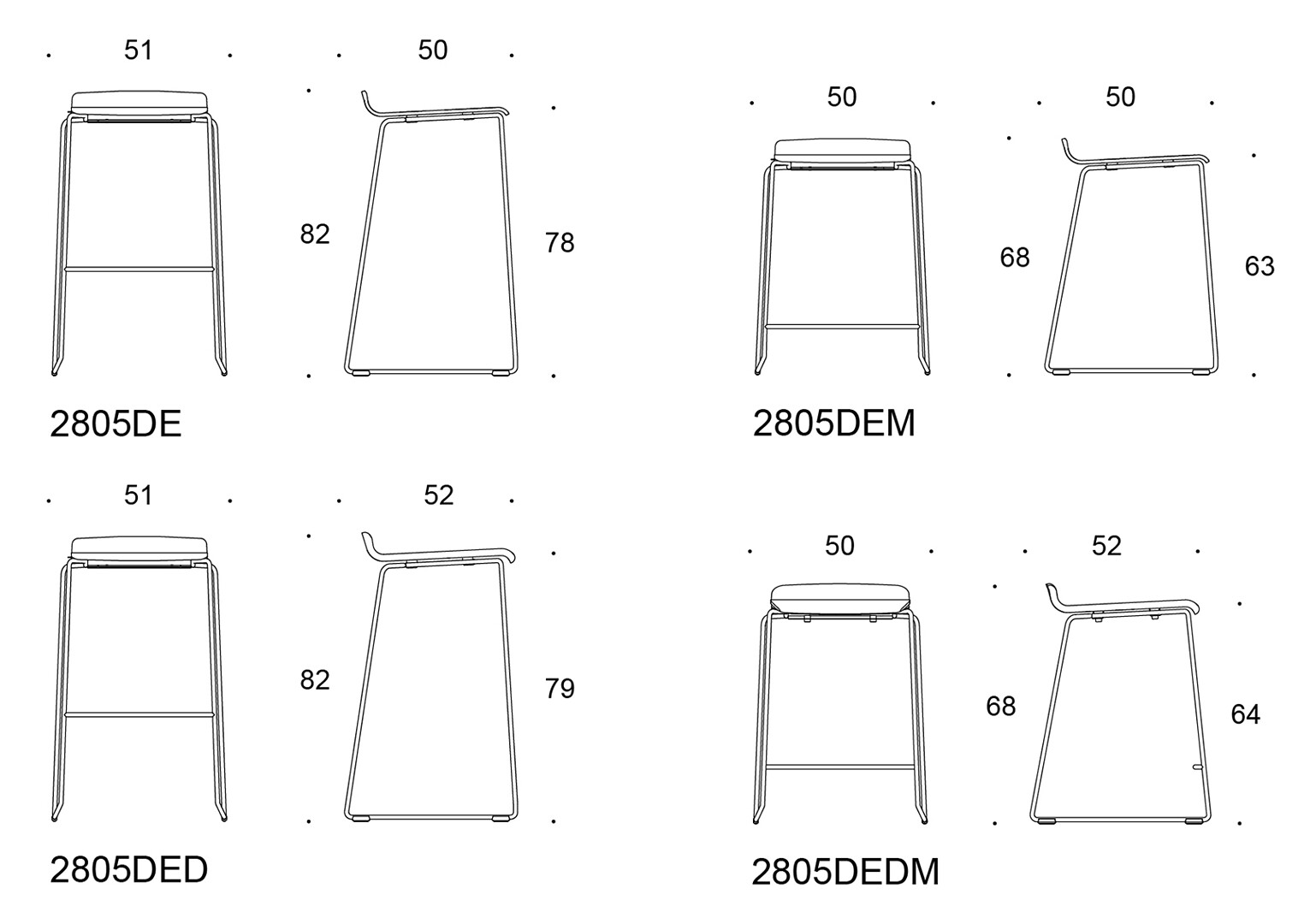 Form - Bar stool with sled base | Martela
