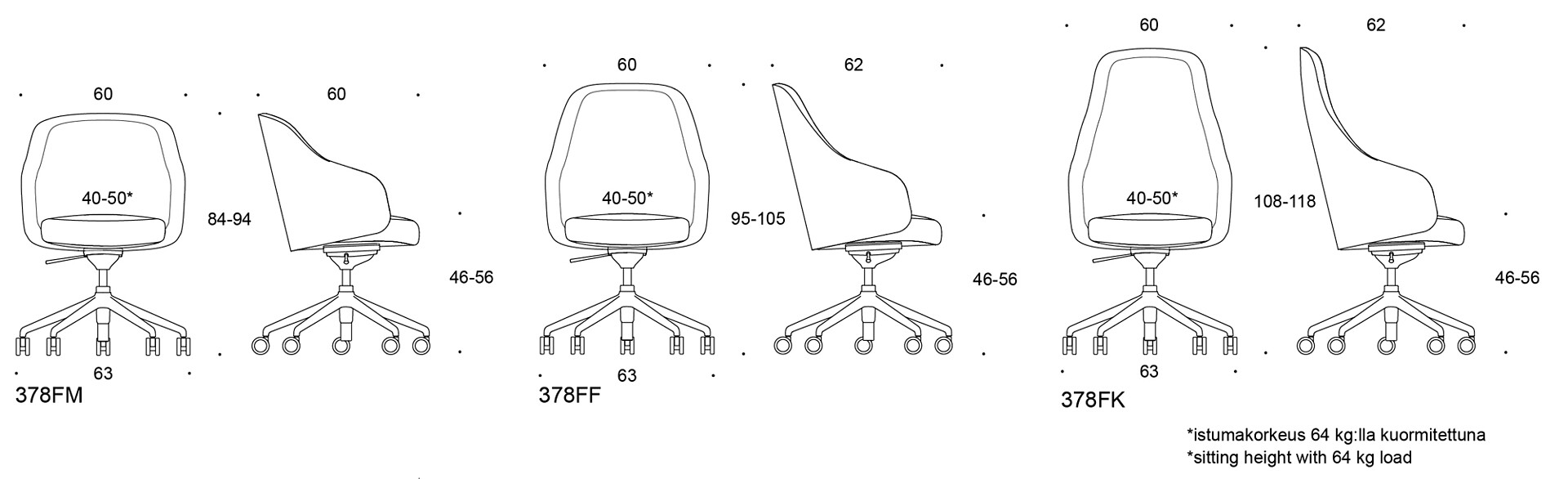 Sola Meet & Work - Conference chair with five star base and height ...