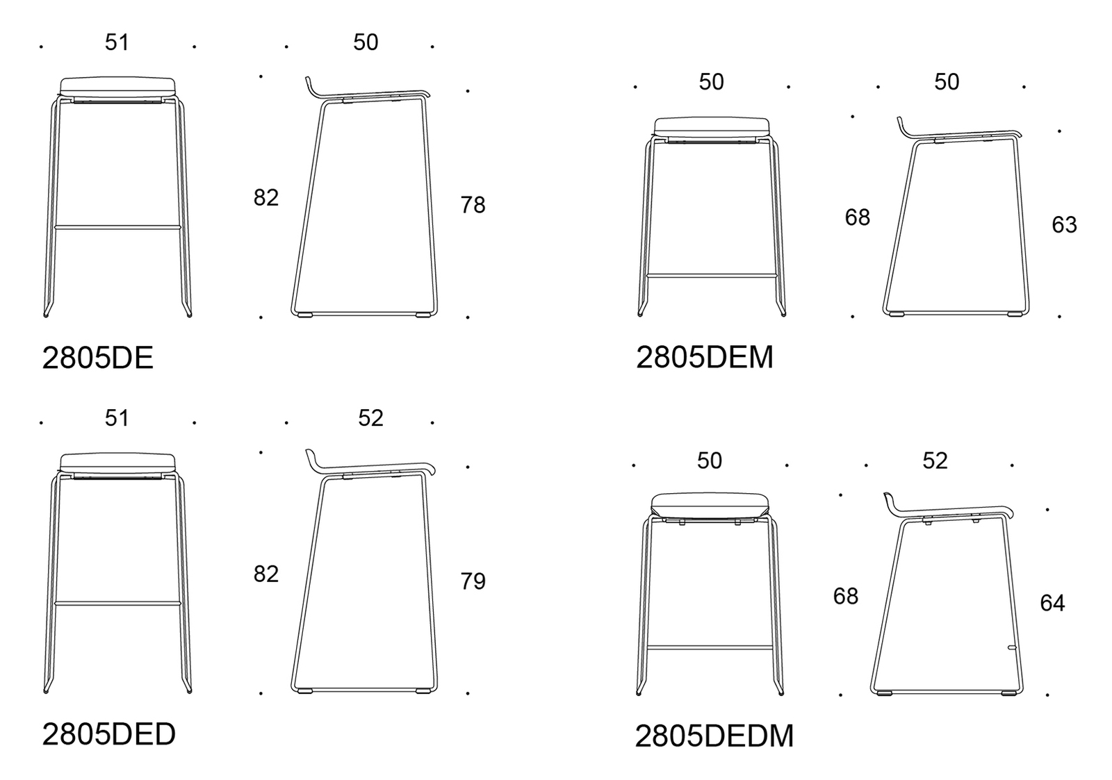 Form - Bar stool with sled base | Martela