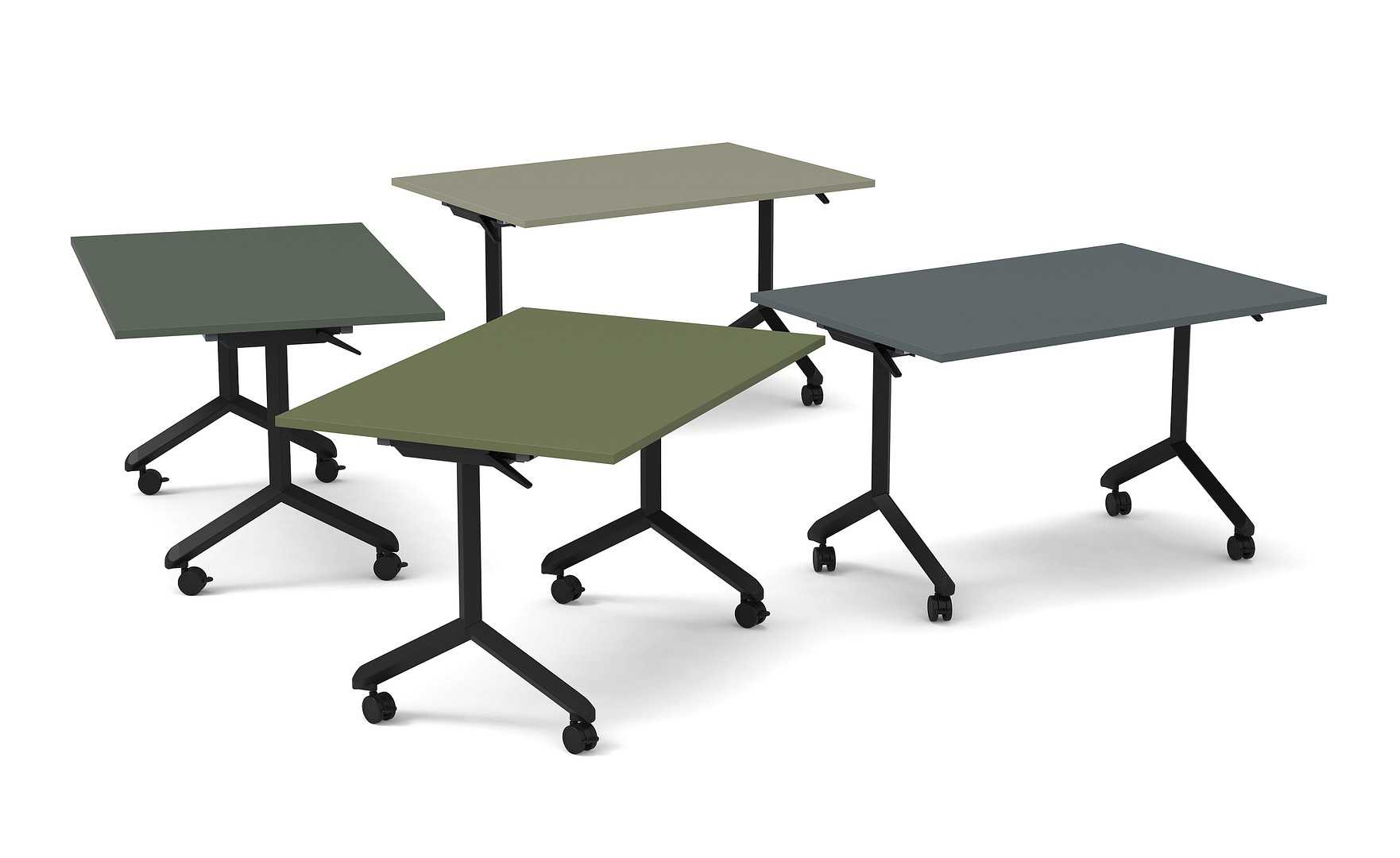 Eddy - Folding table with lockable castors | Martela