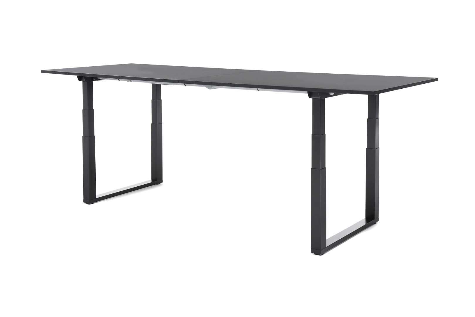 Frankie - Conference table and bench desk with sled base and electrical ...