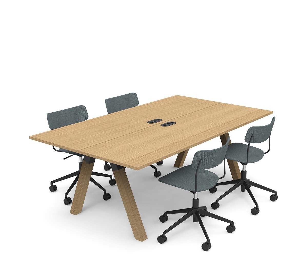 Frankie - Bench desk with wooden A-legs | Martela