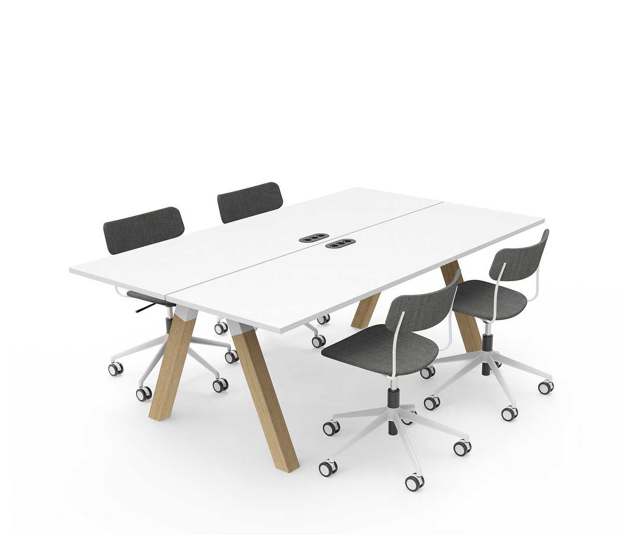 Frankie - Bench desk with wooden A-legs | Martela