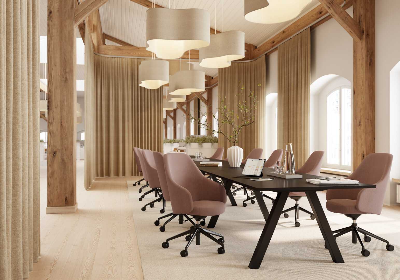Sola Meet & Work - Conference chair with five star base and height ...