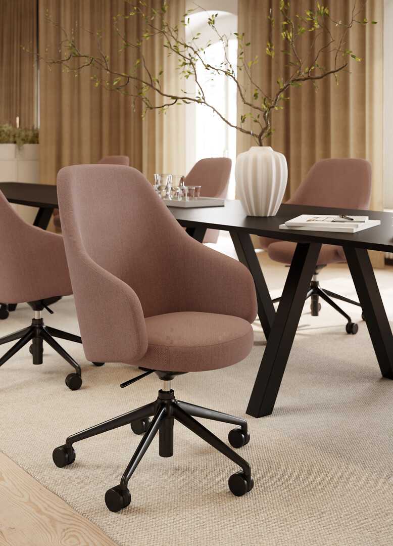 Sola Meet & Work - Conference chair with five star base and height ...