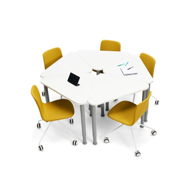 Pinta Triangle&Rectangular - Student and teamwork table | Martela